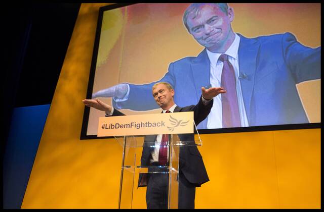 . 23 09 2015. Bournemouth, United Kingdom. Leader of the Lib Dems Tim ...