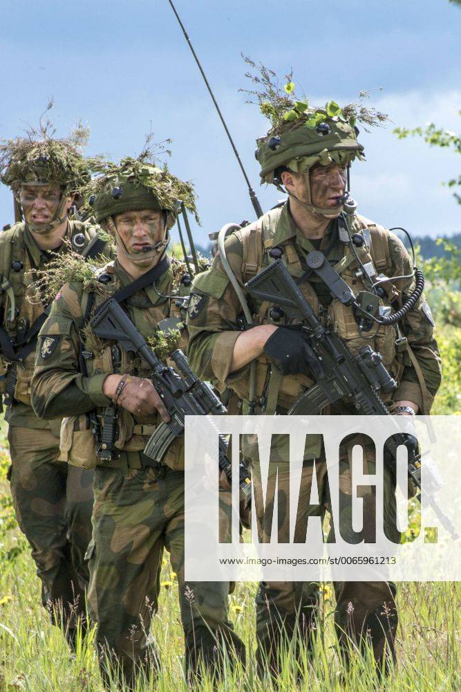 Adazi, Latvia - Norwegian infantrymen participate in a field training ...