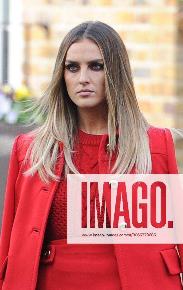 English Little Mix singer Perrie Edwards is pictured as she leaves ...