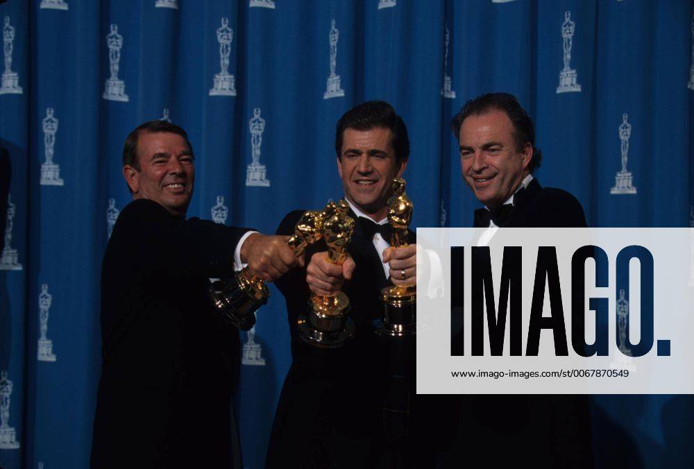MEL GIBSON with Bruce Davey and Alan Ladd Jr..68th annual Academy ...