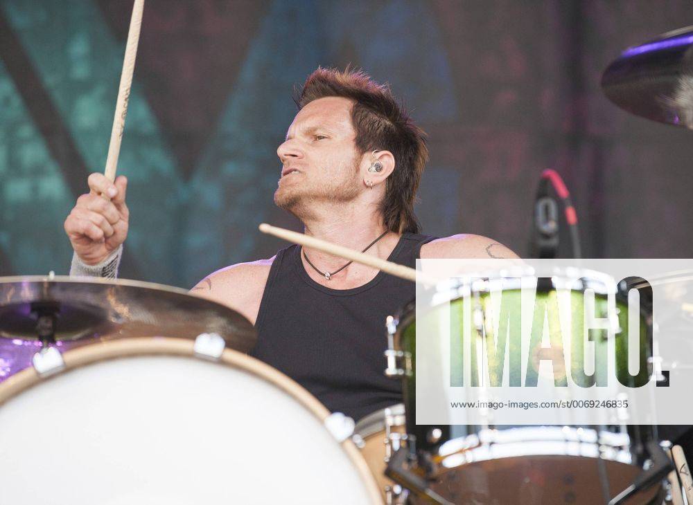 Columbus, Ohio; USA - Drummer CHAD LA ROY of the band Cavo performs ...