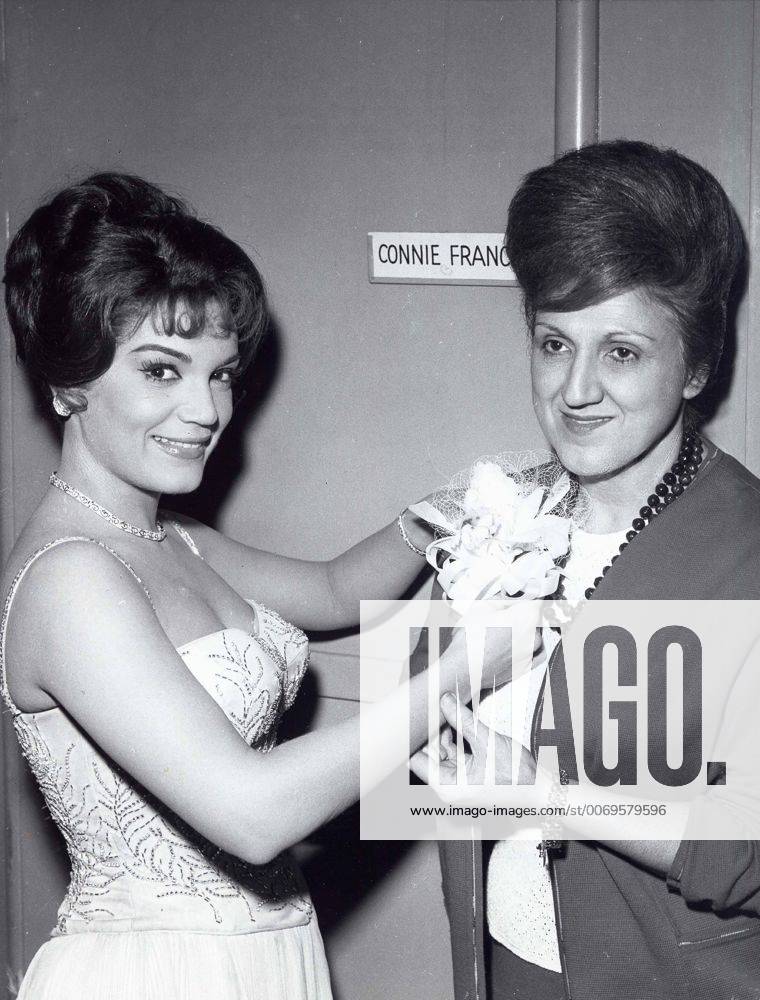 CONNIE FRANCIS with her mother Mrs. George Franconero on the set of her ...