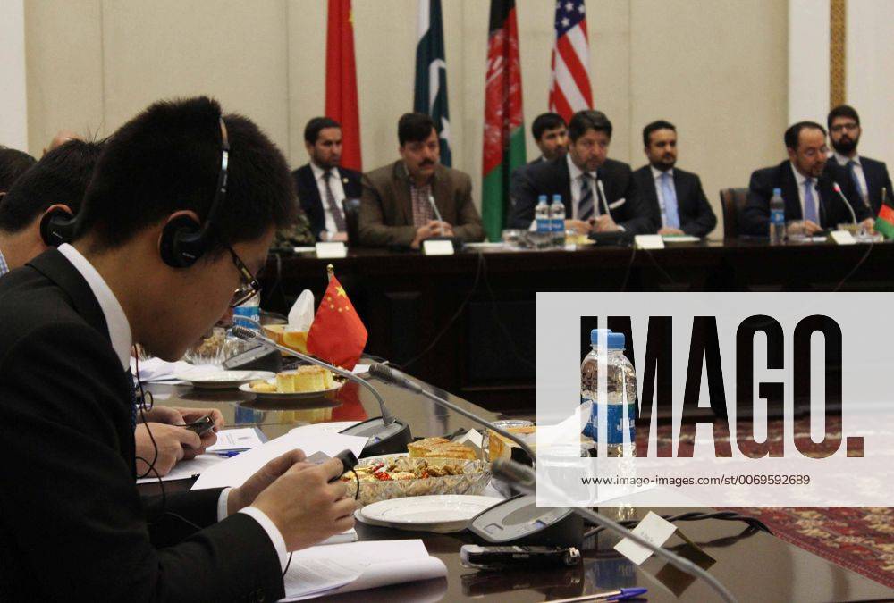KABUL, AFGHANISTAN, FEB 23, 2016 Delegations from Afghanistan, Pakistan ...
