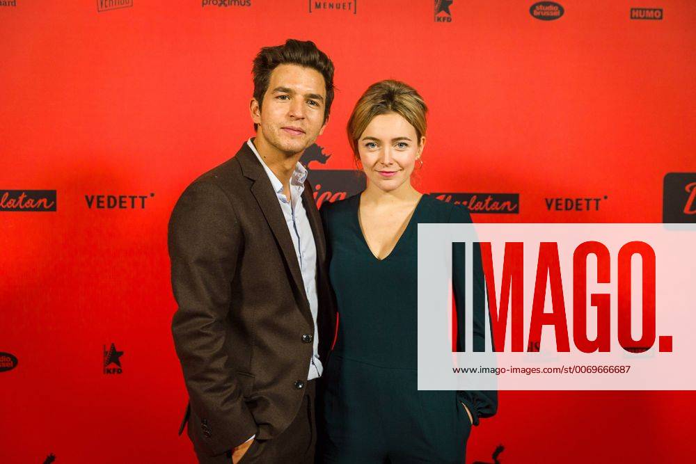 Matteo Simoni and Evelien Bosmans pictured on the red carpet of the ...