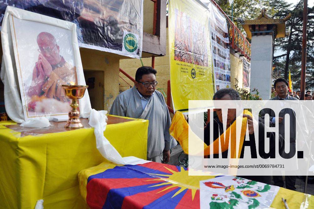 DHARAMSALA, INDIA - MARCH 6: Thupten Tashi, father of Dorjee Tsering, a 16-year-old Tibetan student