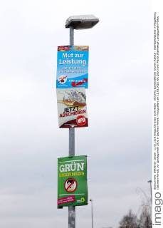 AfD, NPD, Bündnis90 Die Grünen Plakate - Wahlkampfplakat in Magdeburg ...