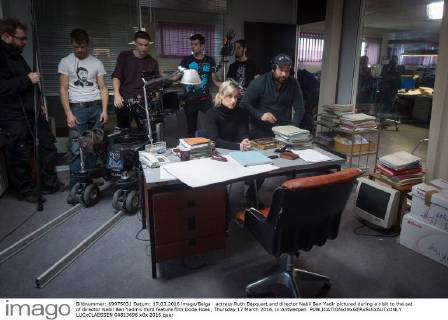 Actress Ruth Becquart and director Nabil Ben Yadir pictured during a ...