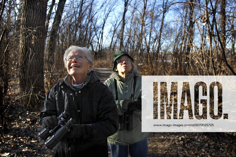 Dec. 20, 2011 - Richfield, MN, U.S. - Bird watchers Barbara Galambos ...