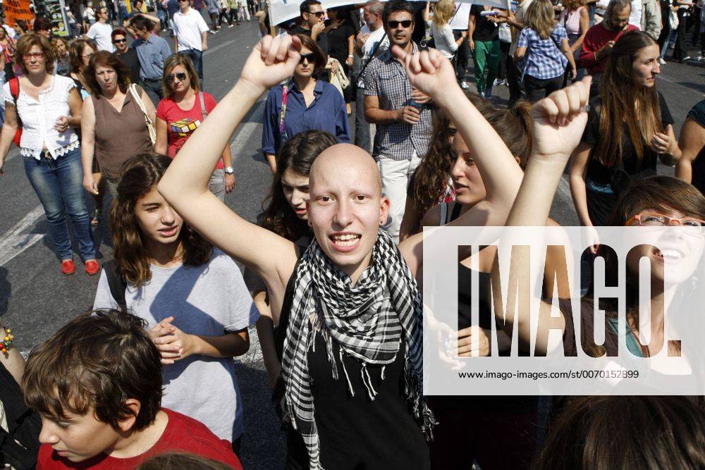Oct. 5, 2011 - Athens, Greece - Students from high schools protest in ...