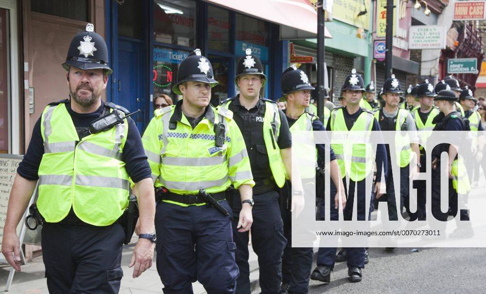 Aug. 13, 2011 - London, England, UK - London, UK. There was a heavy police presence at the march