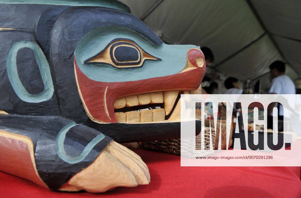 Aug. 20, 2011 - U.S. - A wood carving by Jamie Paul Daniels, Tlingit ...