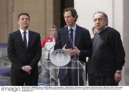 Matteo Renzi, John Elkann and Sergio Marchionne Rome 16th May 2016 ...