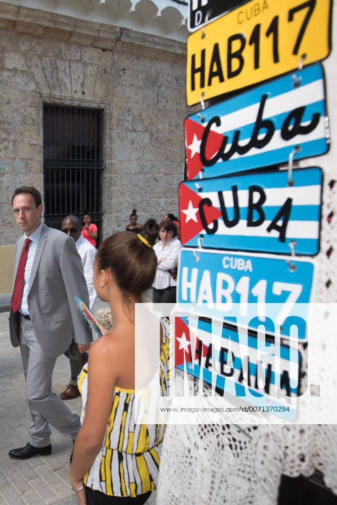 Belgian Ambassador in Cuba, Patrick Van Gheel pictured during a visit of old city of Havana during