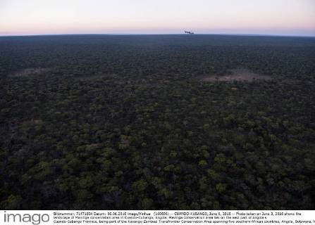 CUANDO-KUBANGO, Photo taken on shows the landscape of Mavinga ...