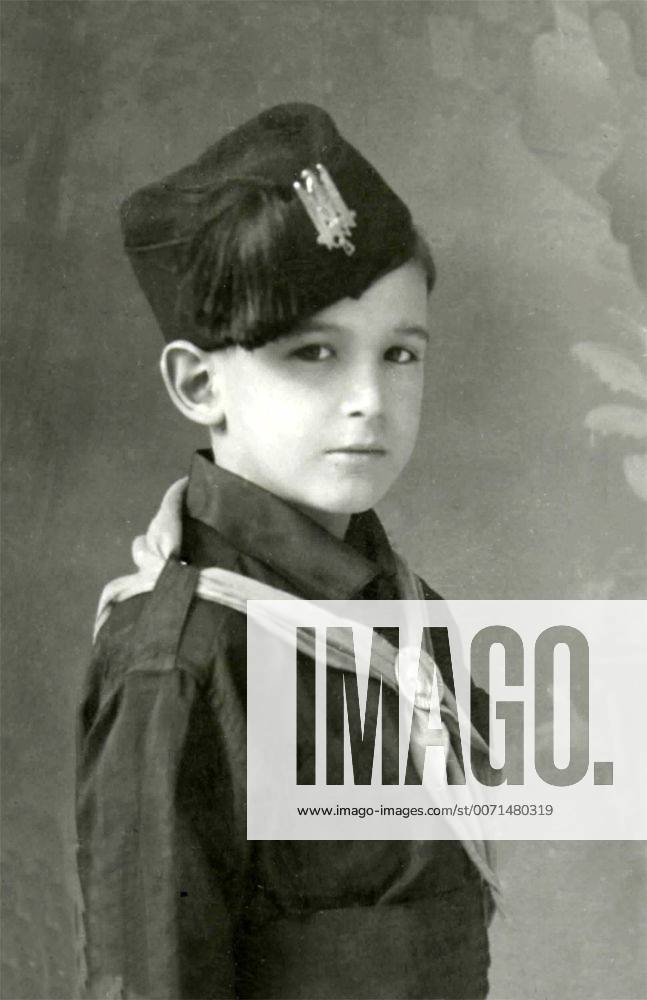 Portrait of a child dressed in the fascist uniform of the Balilla