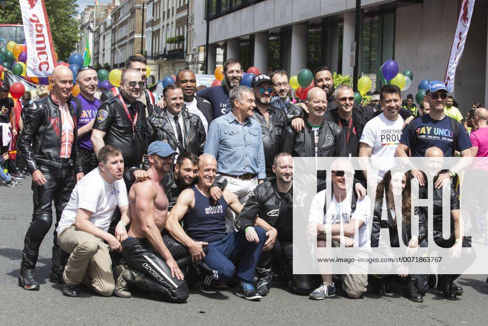 London, UK. 25 June 2016. Members of the Gay Bikers Motorcycle Club ...