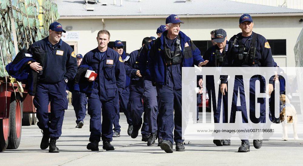 Jan 13,2010. Pacoima, California. USA. LA County fire Task Force 2 ...