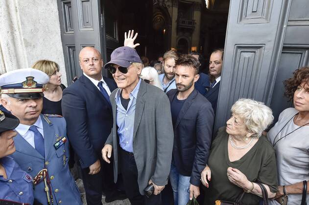 Rome, Italy - Italian actor Mario Girotti attends the funeral of ...