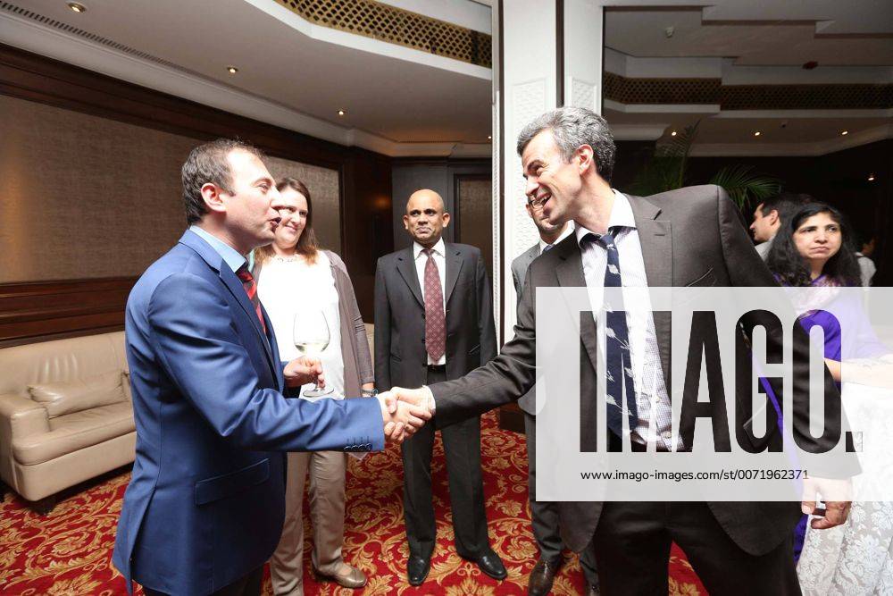 NEW DELHI, INDIA – JUNE 23: Umit Alpaslan, KILIC from the Embassy of Turkey and Arnaud Gaspart from