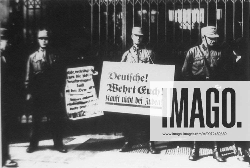 Anti-Jewish boycott of German Jews by Nazi s shortly after the Hitler ...
