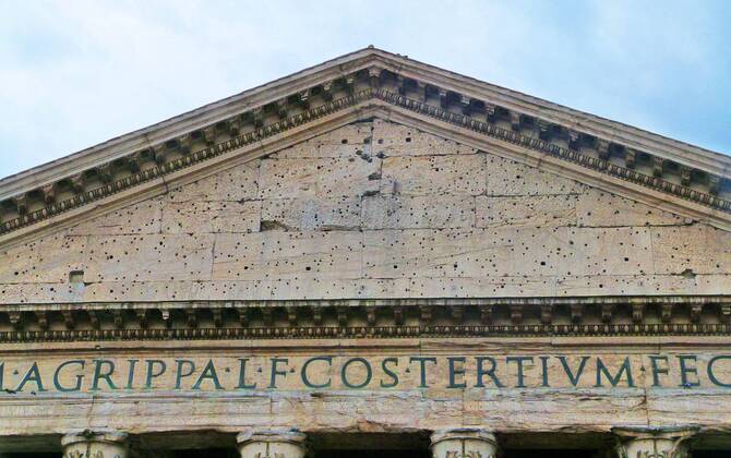 Scenes from the Pantheon . An ancient Roman temple dedicated to the ...