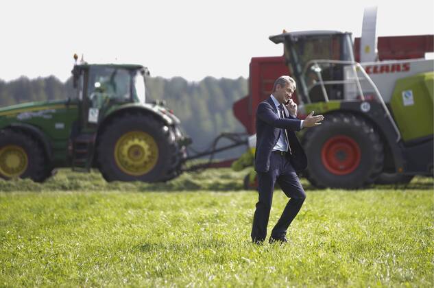 TVER REGION, RUSSIA - : Russia s Agriculture Minister Alexander Tkachev ...