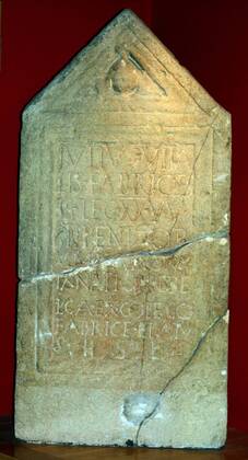 Gravestone of Julius Vitalis. Armourer of the 20th legion valeria ...
