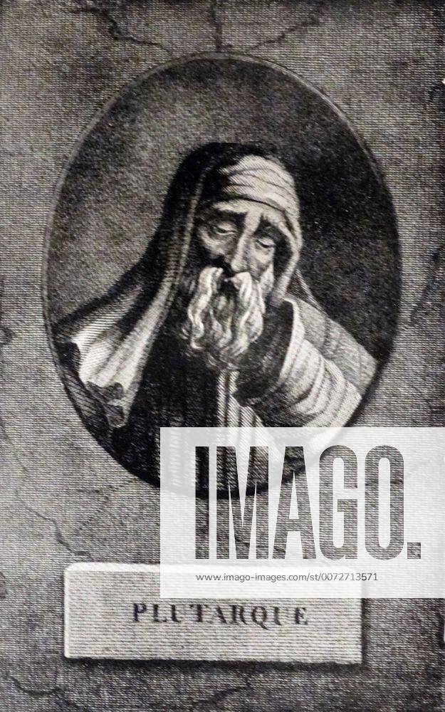 Portrait of Plutarch (45-120) a Greek historian, biographer and ...