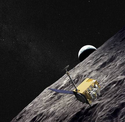 Artist Concept of the Lunar Reconnaissance Orbiter with Apollo mission ...