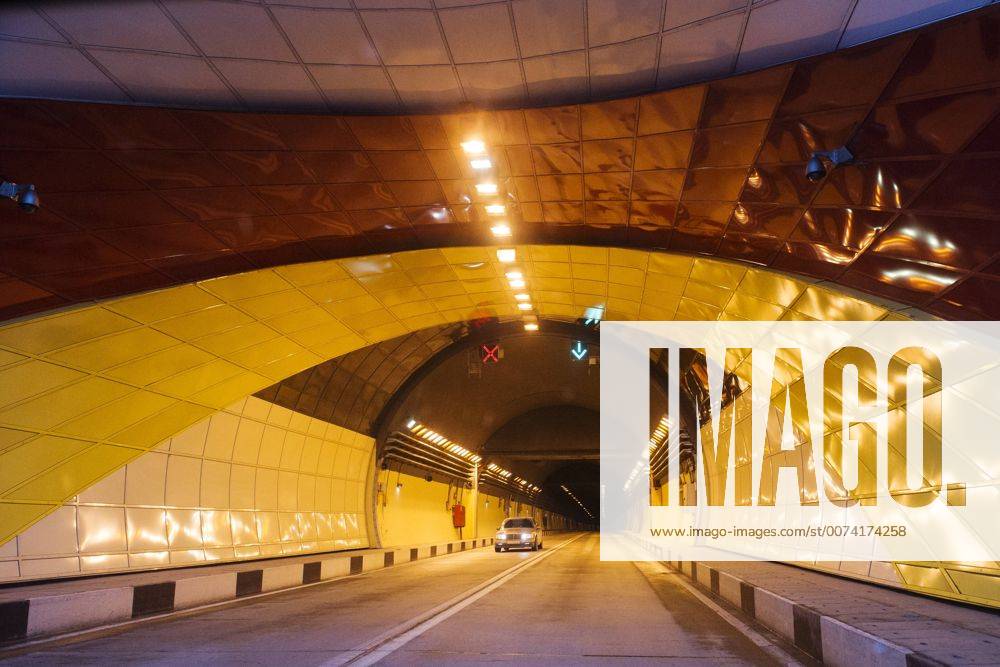 NORTH OSSETIA, RUSSIA - OCTOBER 29, 2016: A view of the Roki Tunnel at ...