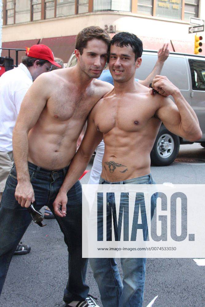 MICHAEL LUCAS and RAFAEL ALENCAR in the NY LGBT Gay Pride Parade in New ...