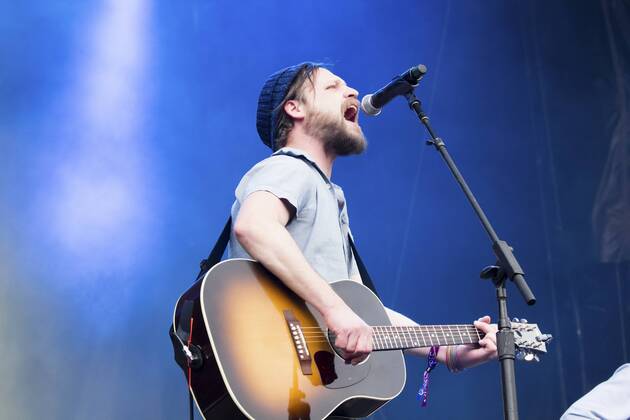 Toby Leaman of The Dr. Dog Band performs at the Okeechobee Music and ...