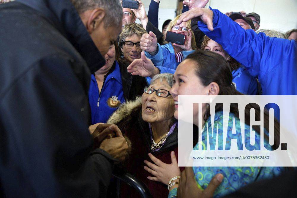 Sept. 2, 2015 - Dillingham, AK, US - U.S. President Barack Obama greets ...