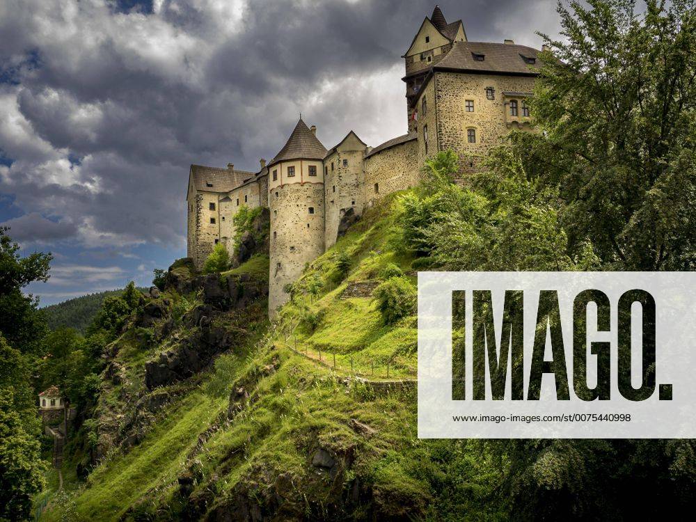 Burg Loket oder Burg Elbogen, Loket, Böhmen, Tschechien, Europa