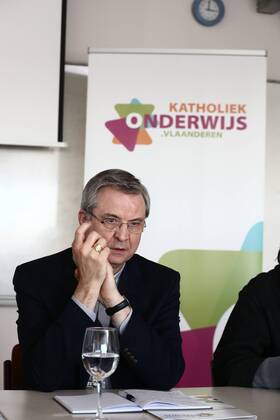 Bishop of Antwerp Johan Bonny pictured during a press conference of ...