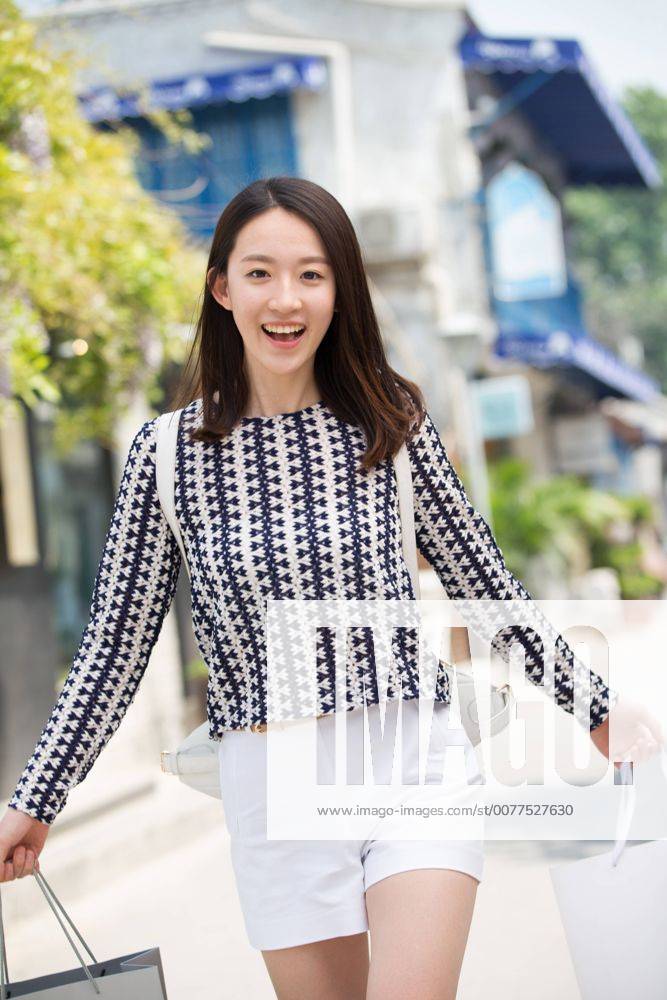 Young girls shopping