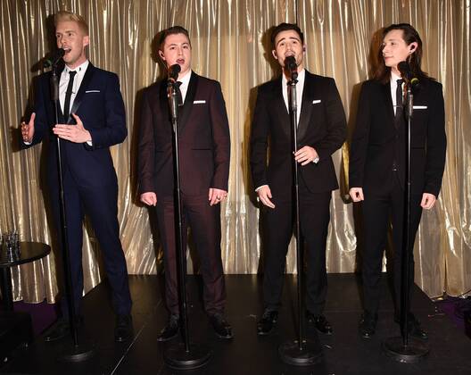 Collabro Album Launch Party London, UK. Collabro - Jamie Lambert, Matt ...