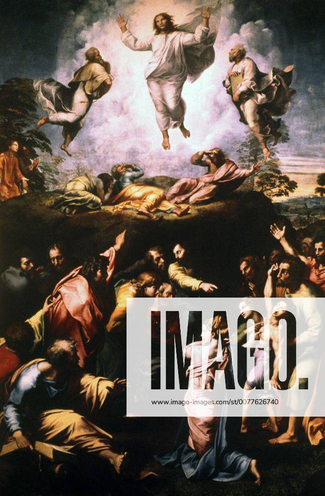 The Transfiguration. 1516-1520; tempera painting on wood, by the Italian High Renaissance artist