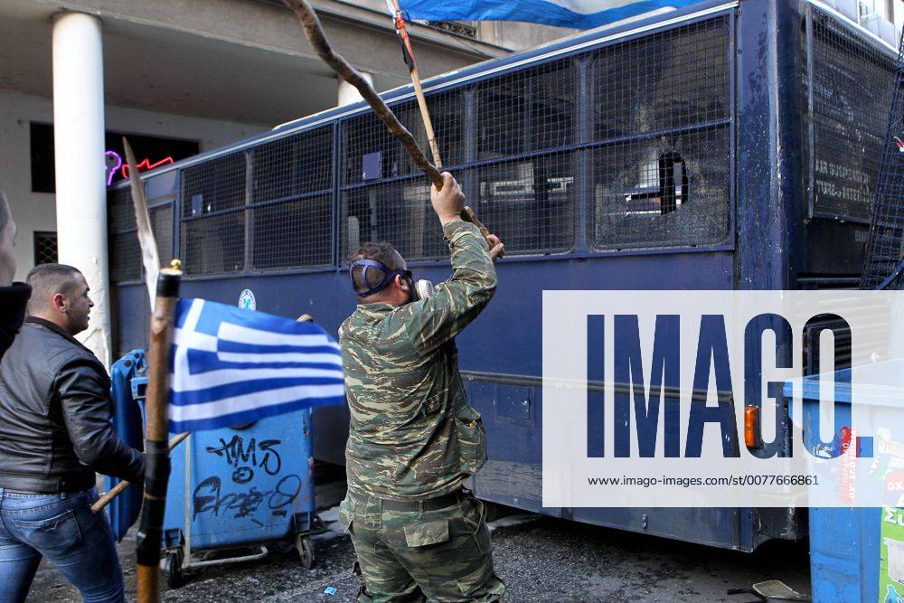 March 8, 2017 - Athens, Greece - Riot police clashes with protesting ...