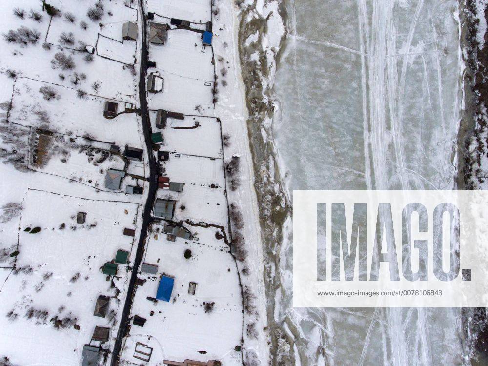 KEMEROVO REGION, RUSSIA - : The settlement of Mundybash by the frozen ...