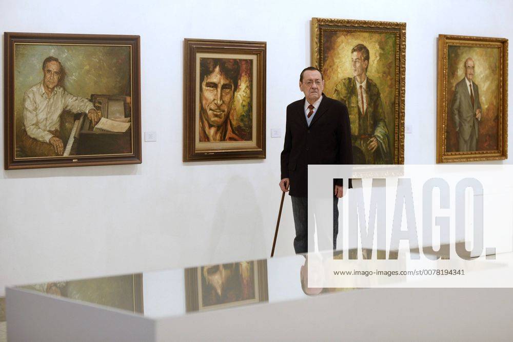 Spanish artist Felix Cano poses for the photographer during the opening ...