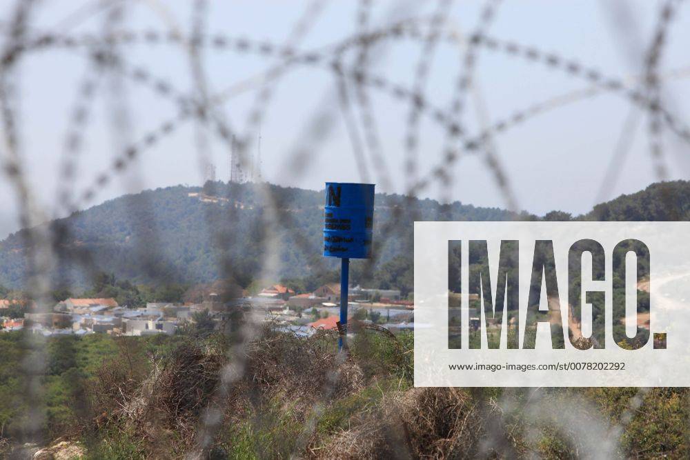 LEBANESE-ISRAELI BORDER, Photo taken on shows the fence along Lebanese ...