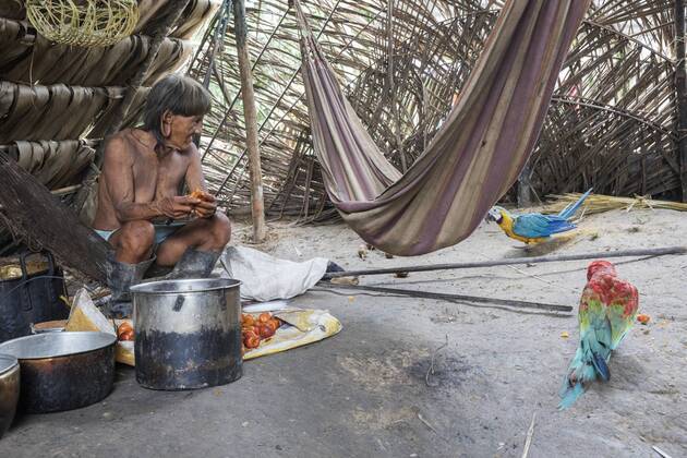 Huaorani people, native Indians from the Amazonian Region of Ecuador ...
