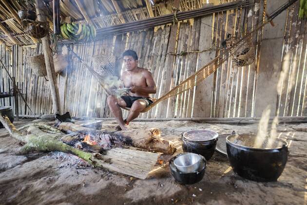 Huaorani people, native Indians from the Amazonian Region of Ecuador ...