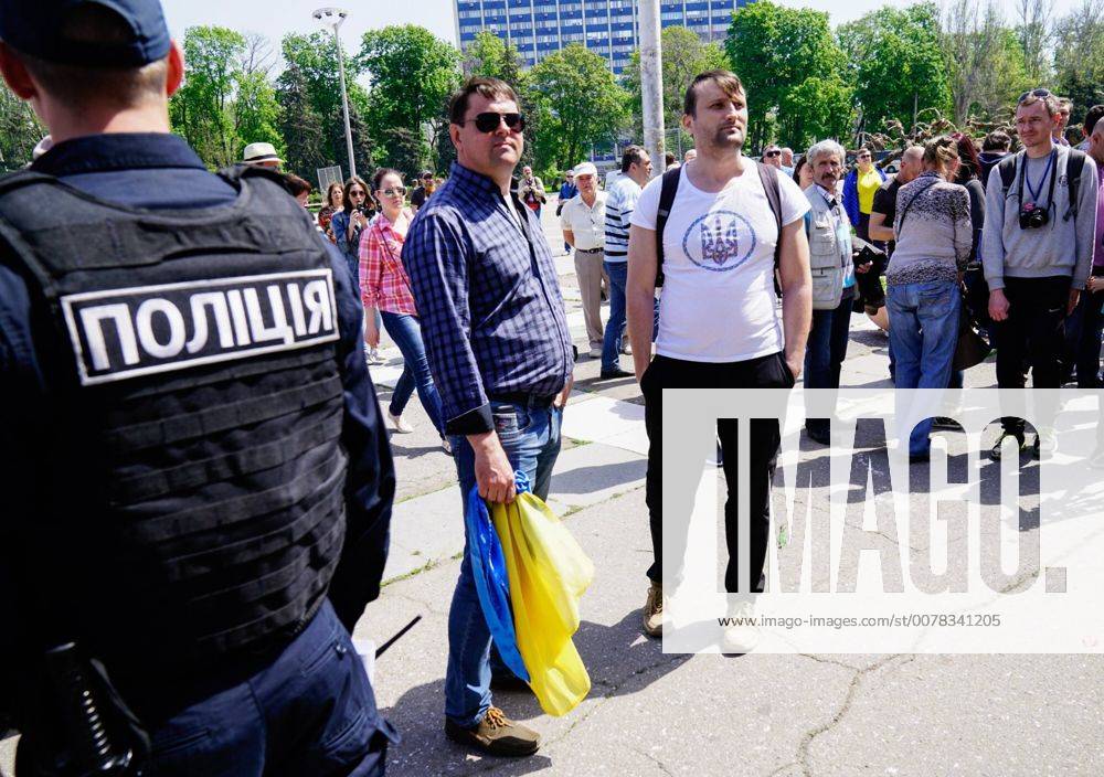 ODESSA, UKRAINE - MAY 2, 2017: People attend an event in memory of the ...
