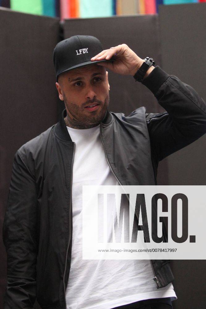 Puerto Rican singer Nicky Jam poses during a press conference to launch ...