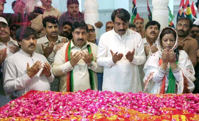 Pakistan - GARHI KHUDA BUX, PAKISTAN, MAY 09: Member National Assembly ...