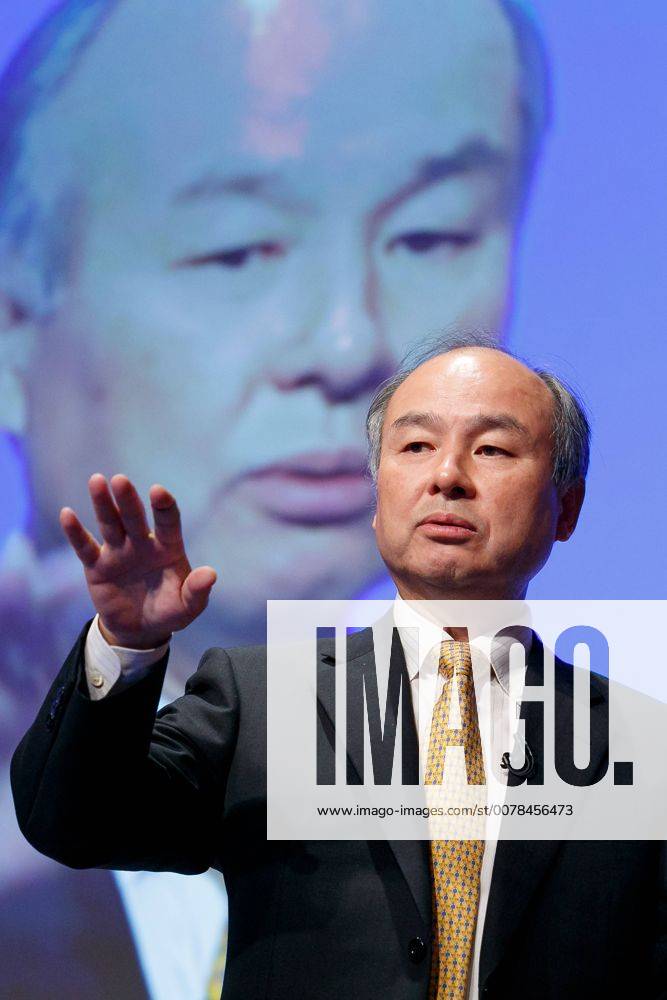 SoftBank Chairman and CEO Masayoshi Son attends a press conference on ...