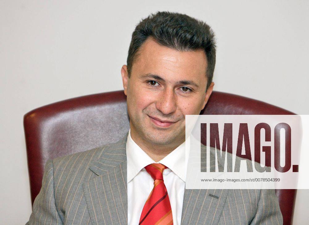 Nikola GRUEVSKI , Premierminister von Mazedonien. Skopje , Mazedonien ...