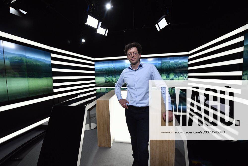 TV Lux editor in chief Christophe Thiry poses for the photographer at ...